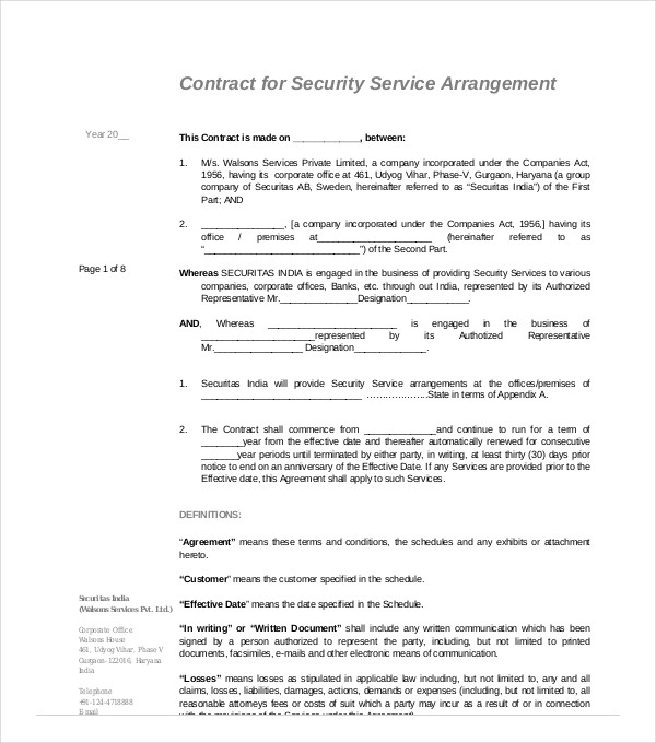 6 Security Services Agreement PDF