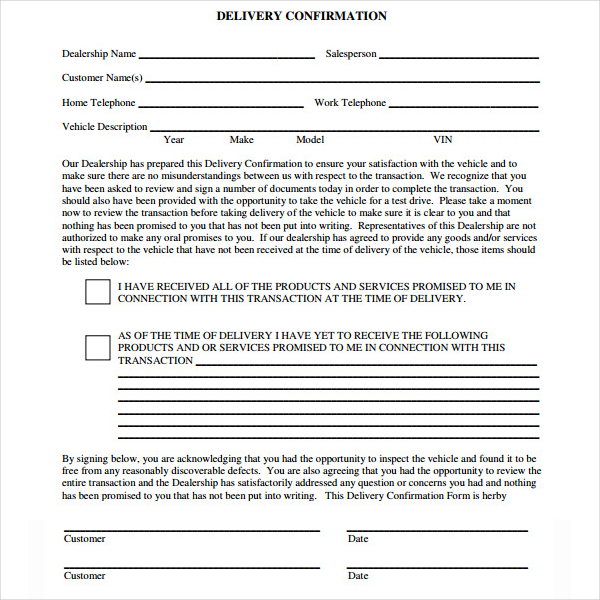 10+ Delivery Receipt Templates - Google Docs | Google Sheets | MS Excel ...