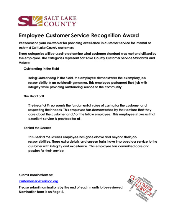 6 Customer Care Award Certificate Templates PDF