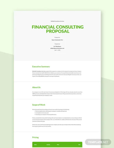 18+ Financial Proposal Templates - Word, PDF, Google Docs, Apple Pages