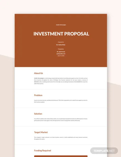 18+ Financial Proposal Templates - Word, PDF, Google Docs, Apple Pages