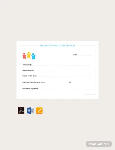 10 Child Care Receipt Templates PDF