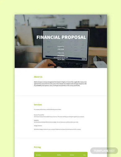 18+ Financial Proposal Templates - Word, PDF, Google Docs, Apple Pages