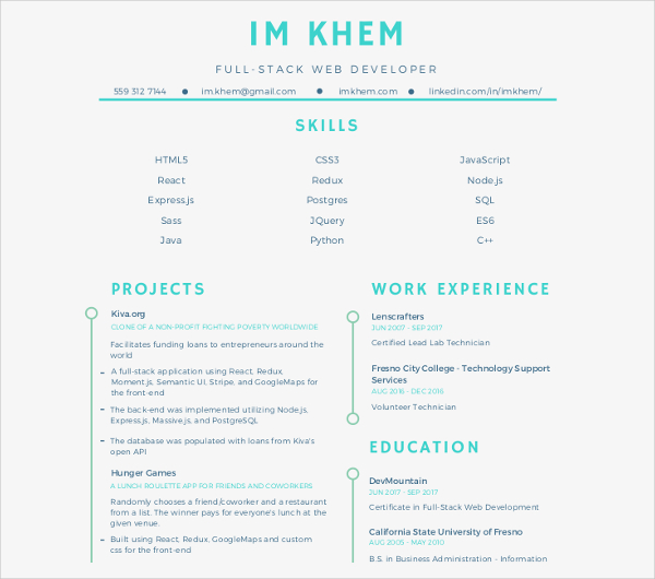 10+ Web Developer Resume Templates - PDF, DOC