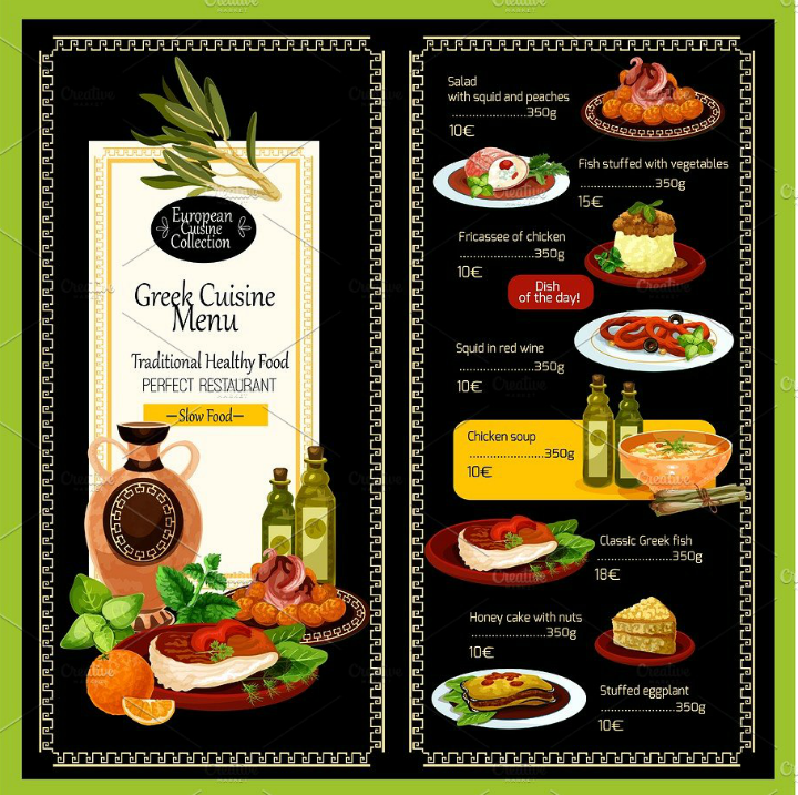 Greek Menu 9 Free Templates In PSD AI