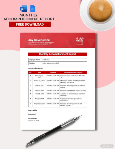15+ Accomplishment Report Templates - PDF, Word
