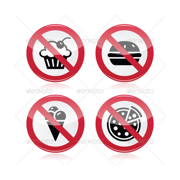 5+ No Food or Drinks Sign Templates - PSD
