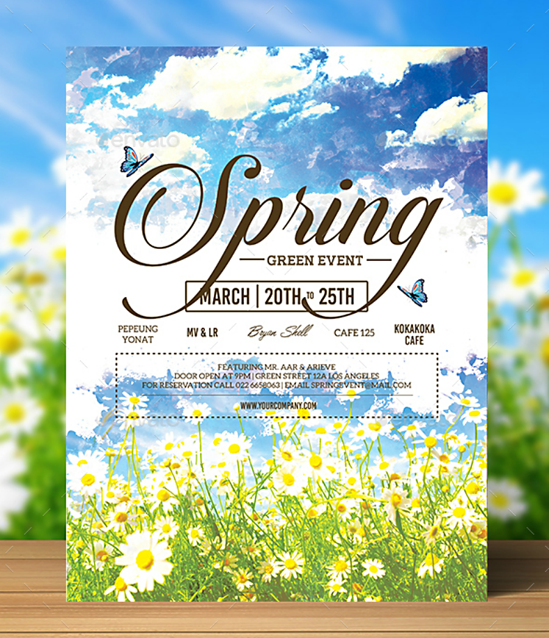 9 Spring Invitation Designs Templates PSD AI