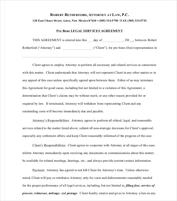 8+ Legal Services Agreement Templates - PDF