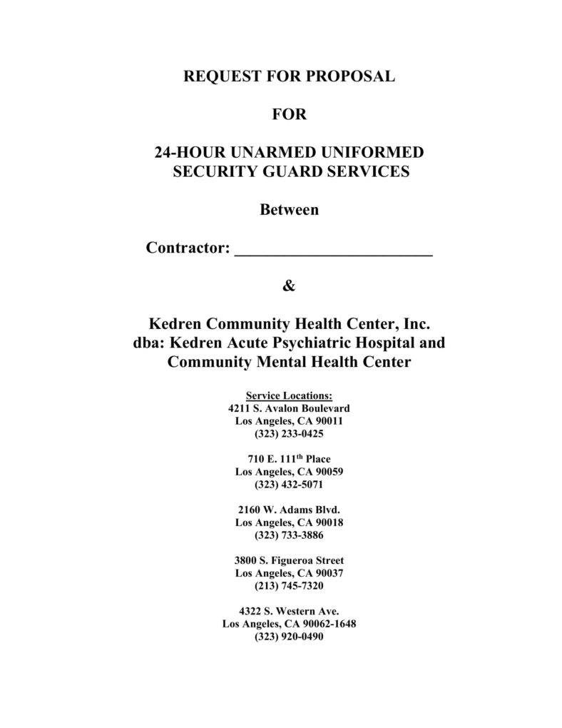 8+ Security Proposal Templates - PDF