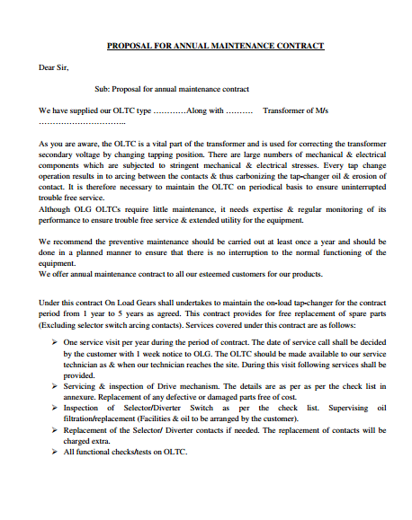 7+ Maintenance Proposal Templates in Google Docs | Apple Pages | PDF | Word