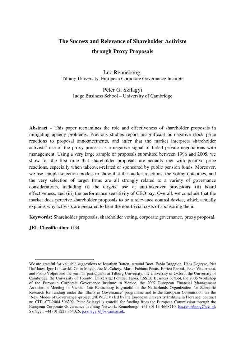 7+ Shareholder Proposal Templates - PDF