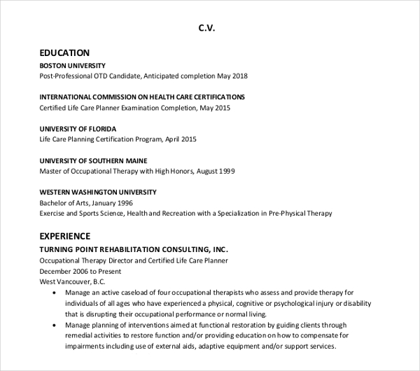 14+ Education Curriculum Vitae Templates - PDF, DOC