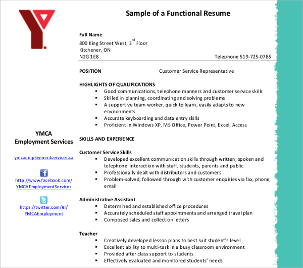 16+ Functional Resume Templates - PDF, DOC
