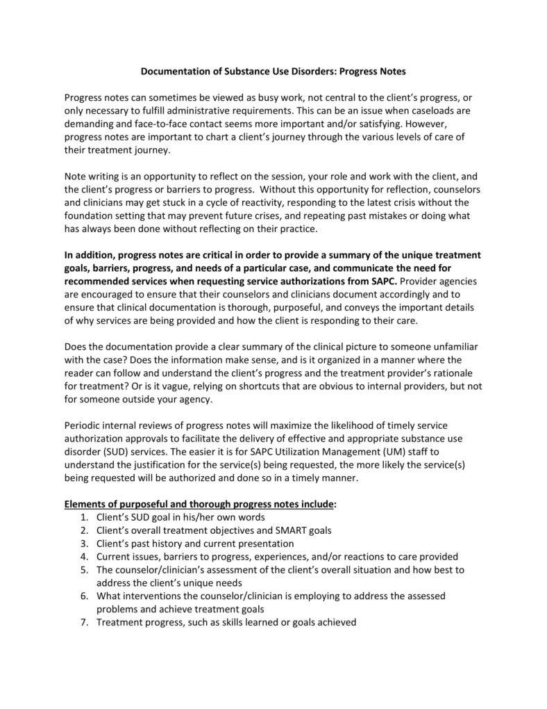 7 Treatment Note Templates PDF