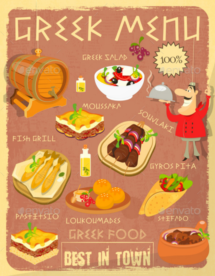 Greek Menu 9 Free Templates In PSD AI