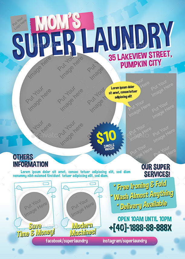 Laundry Service Flyer Template