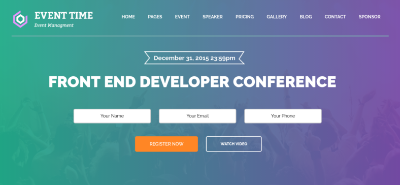 12+ Event Management Website Themes & Templates | Free & Premium Templates