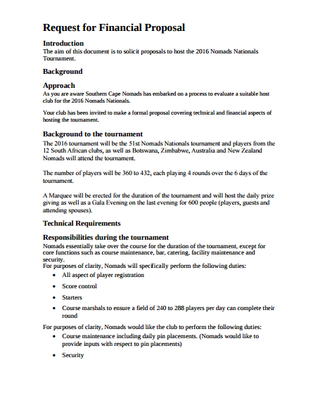 18+ Financial Proposal Templates - Word, PDF, Google Docs, Apple Pages