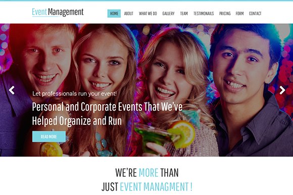 12 Event Management Website Themes Templates