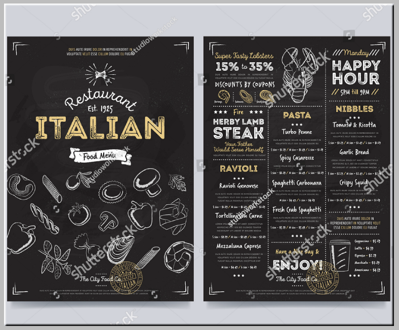 Italian Food Menu - 27+ Free Templates in PSD, AI