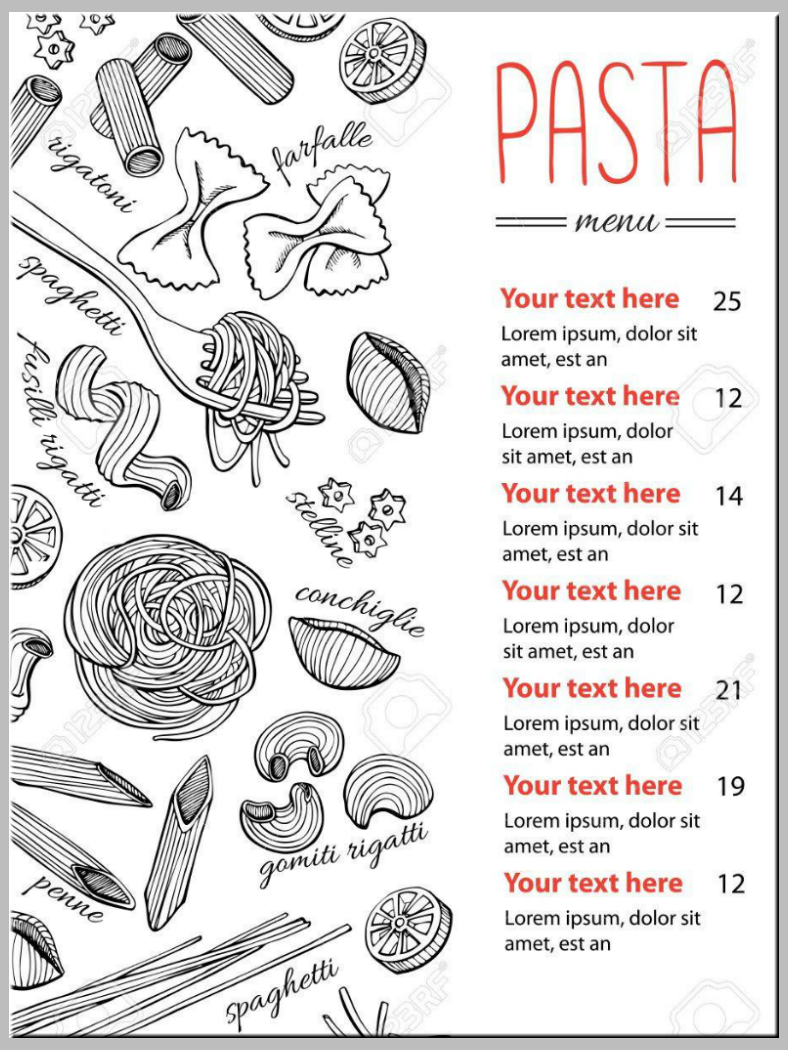 15+ Pasta Menu Designs & Templates - PSD, AI | Free & Premium Templates