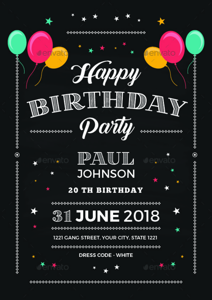 Birthday Party Invitation Templates Free