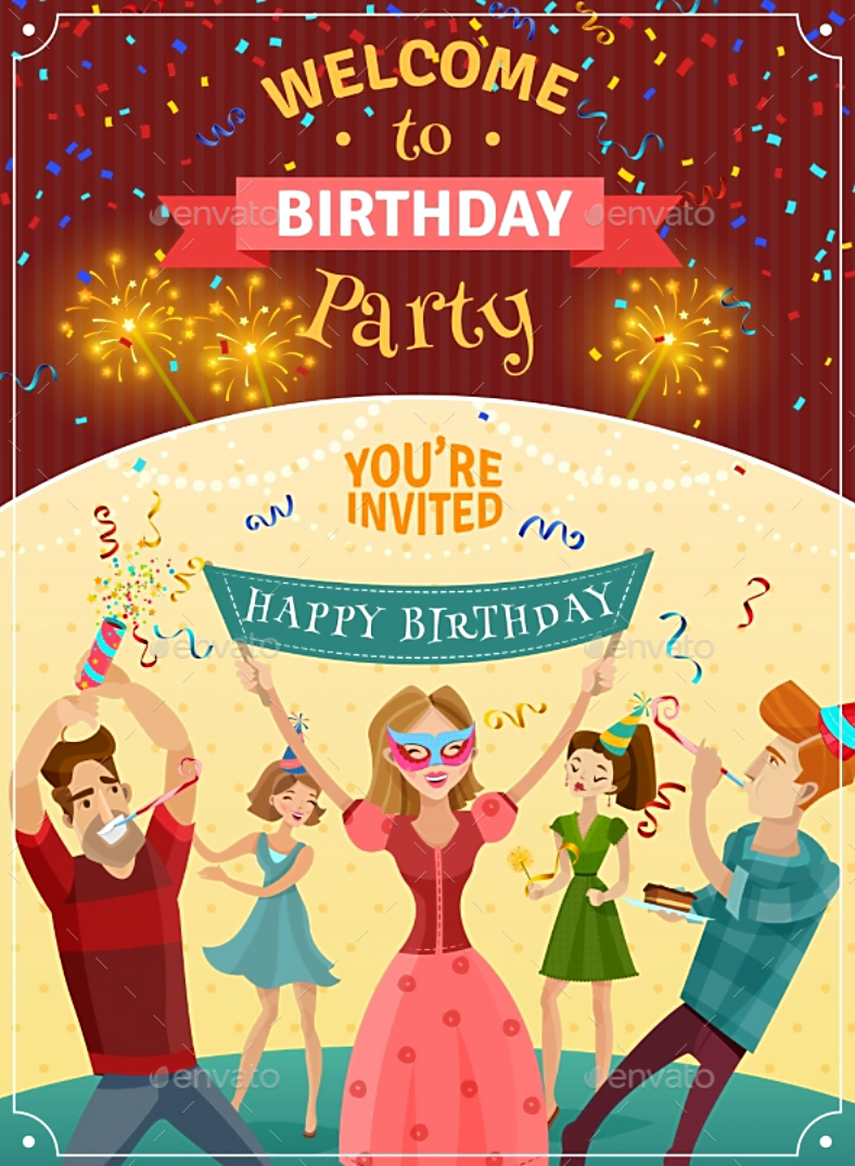 12 Party Announcement Designs Templates PSD AI