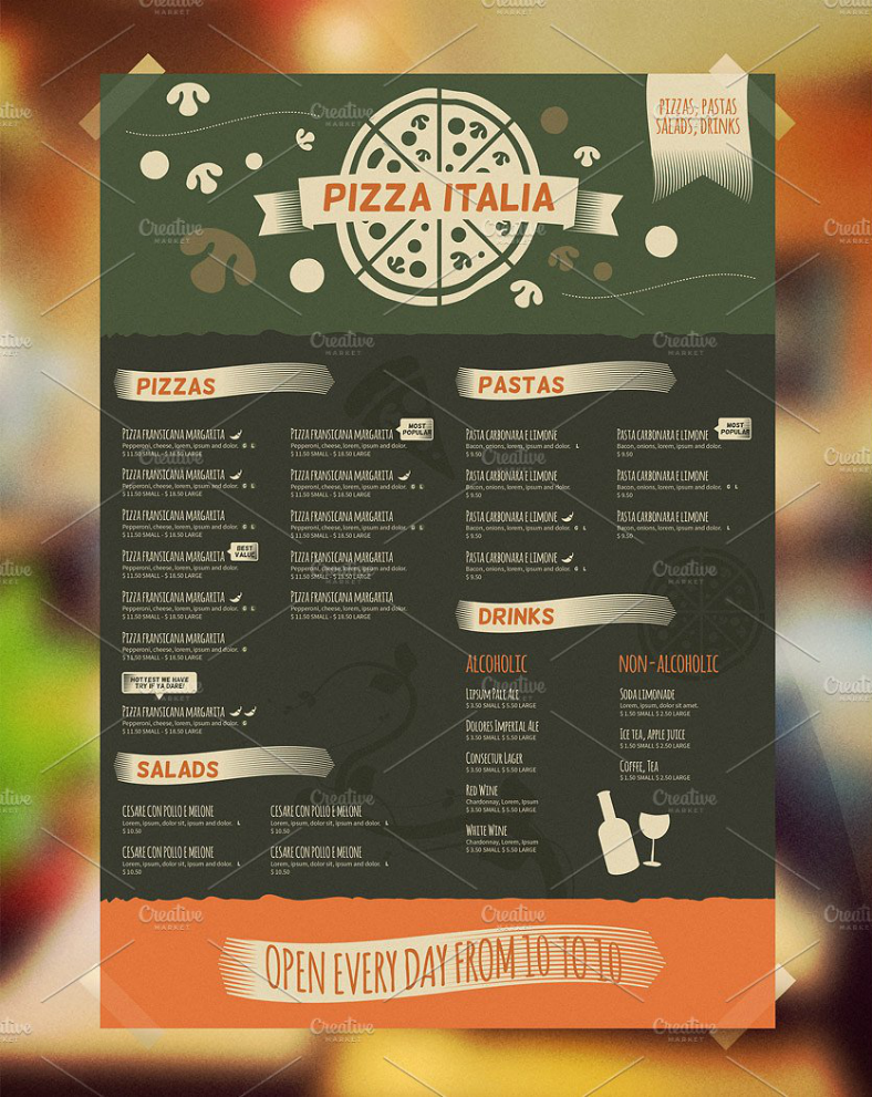 Italian Food Menu - 27+ Free Templates in PSD, AI | Free & Premium ...