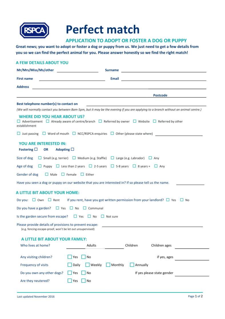 9+ Puppy Application Form Templates - PDF, DOC | Free & Premium Templates