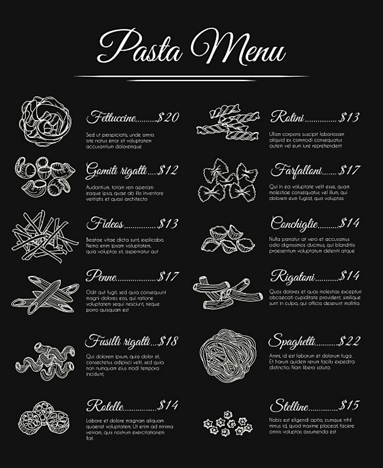15+ Pasta Menu Designs & Templates - PSD, AI | Free & Premium Templates