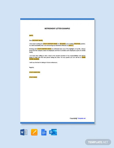 14+ Simple Retirement Letter Templates - PDF, DOC, Pages, Docs, Outlook