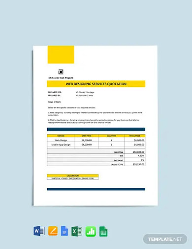 10+ Design Quote Templates - DOC, XLS, Pages, Numbers, Google Docs ...