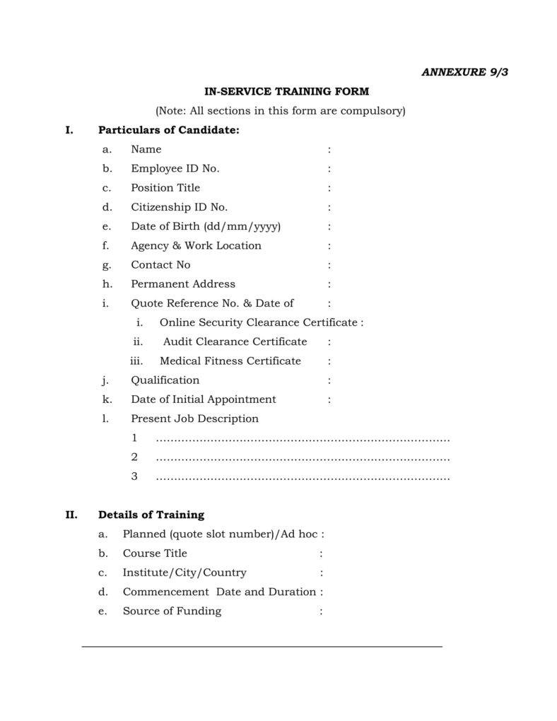 7+ Training Application Form Templates - PDF