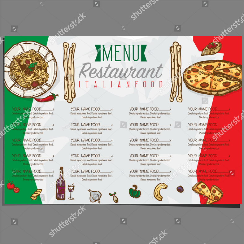 Italian Food Menu - 27+ Free Templates in PSD, AI