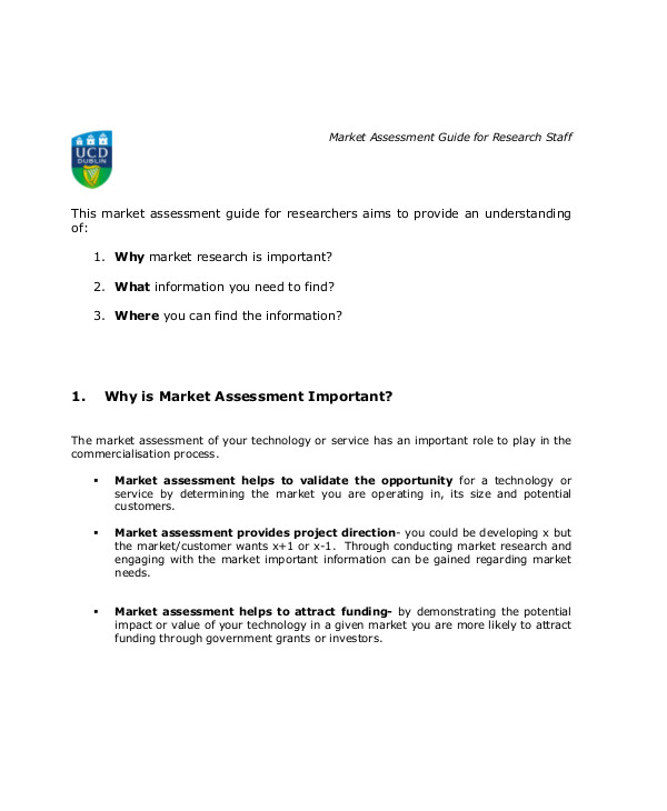 7 Market Assessment Templates PDF