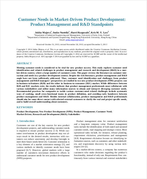 7 Market Assessment Templates PDF