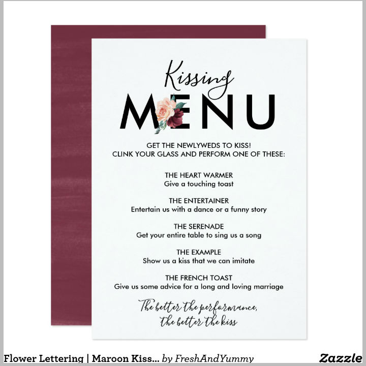 Wedding Kissing Menu - 5+ Free Templates in PSD, AI