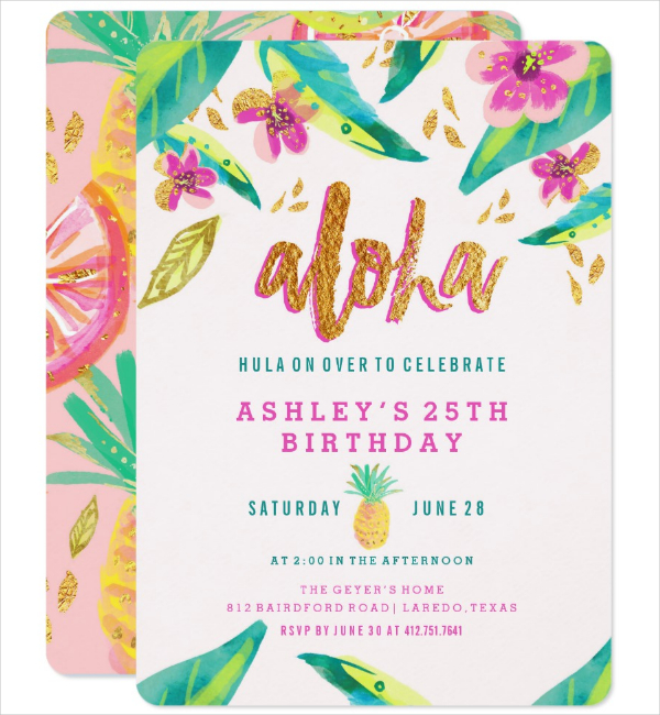 12 Luau Invitation Designs Templates PSD AI Pages Docs 