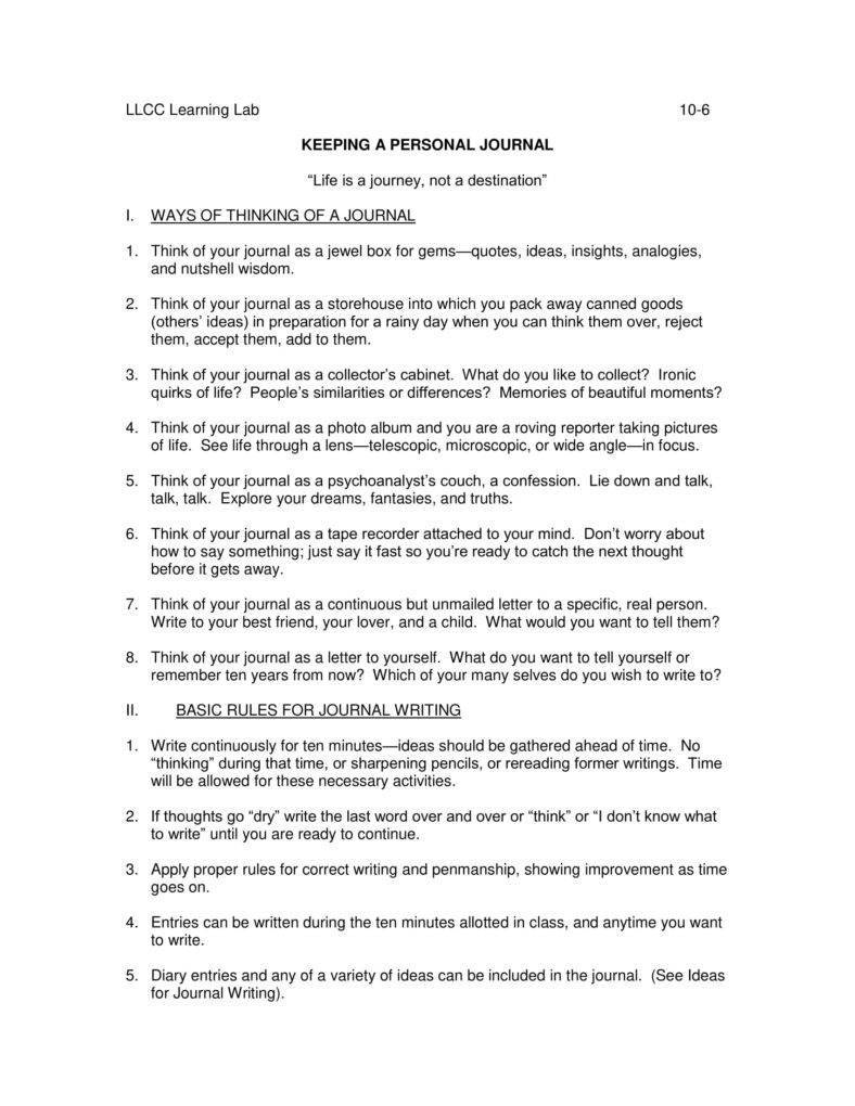 8 Personal Journal Templates PDF