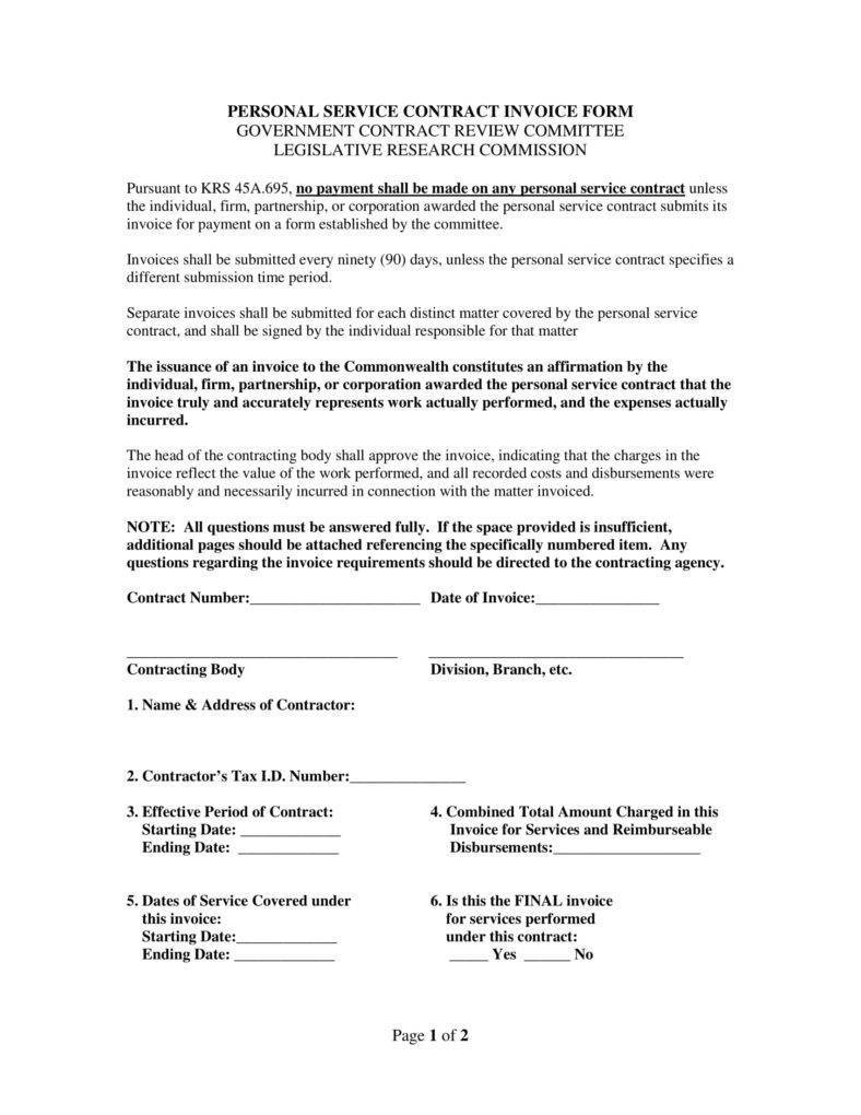 5+ Labour Invoice Templates - PDF, Word