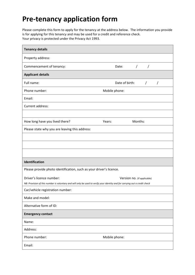13 Rental Application Form Templates PDF DOC Pages Docs