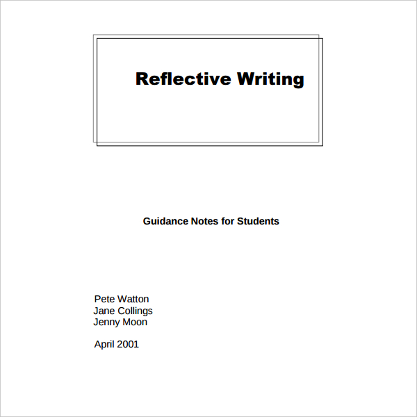 Reflection Paper Template Word Reflection Paper Template How To Write