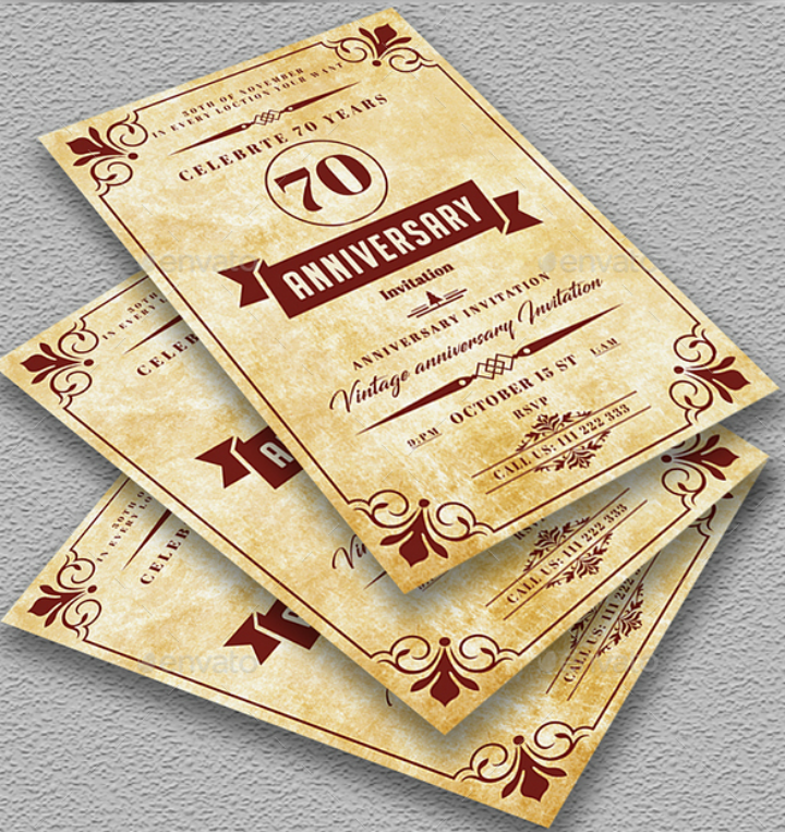 14 50th Wedding Anniversary Invitation Designs Templates PSD AI