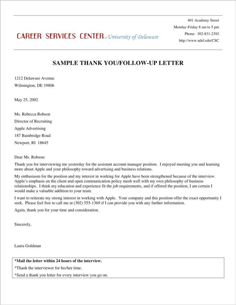 3 Follow Up Thank You Letter After An Interview PDF Word