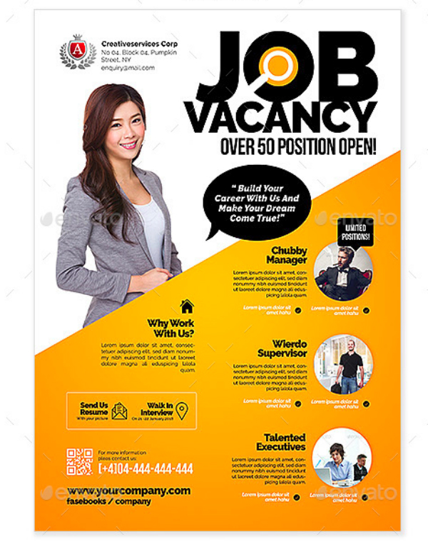 7 Job Announcement Designs Templates PSD AI ID Pages Google 