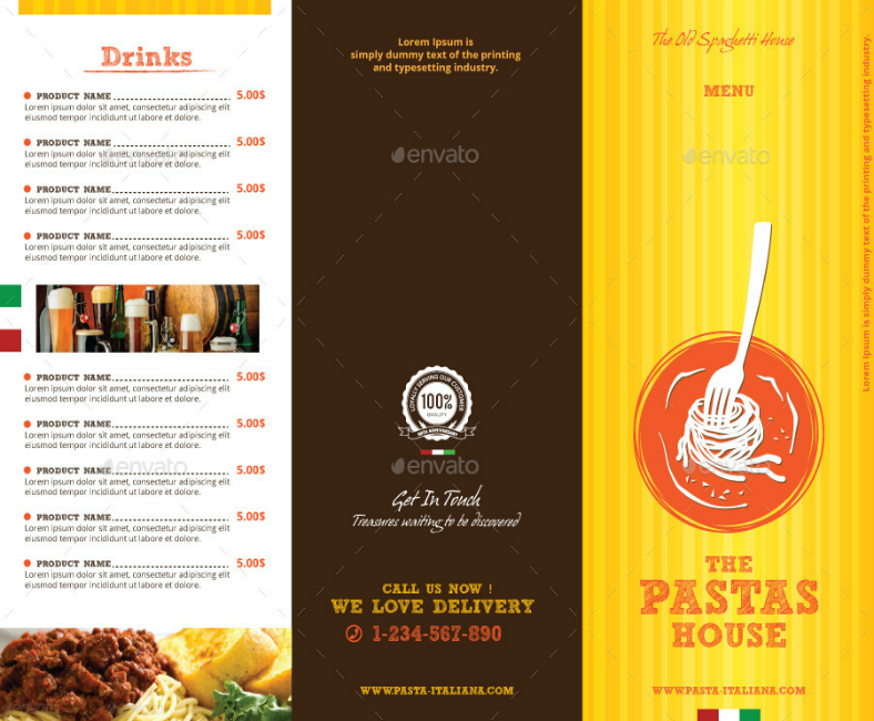 15+ Pasta Menu Designs & Templates - PSD, AI | Free & Premium Templates