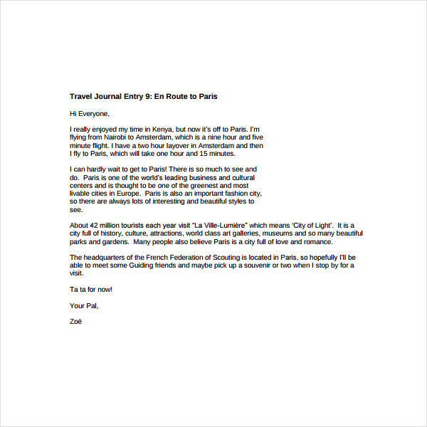 Trip Journal Template HQ Printable Documents