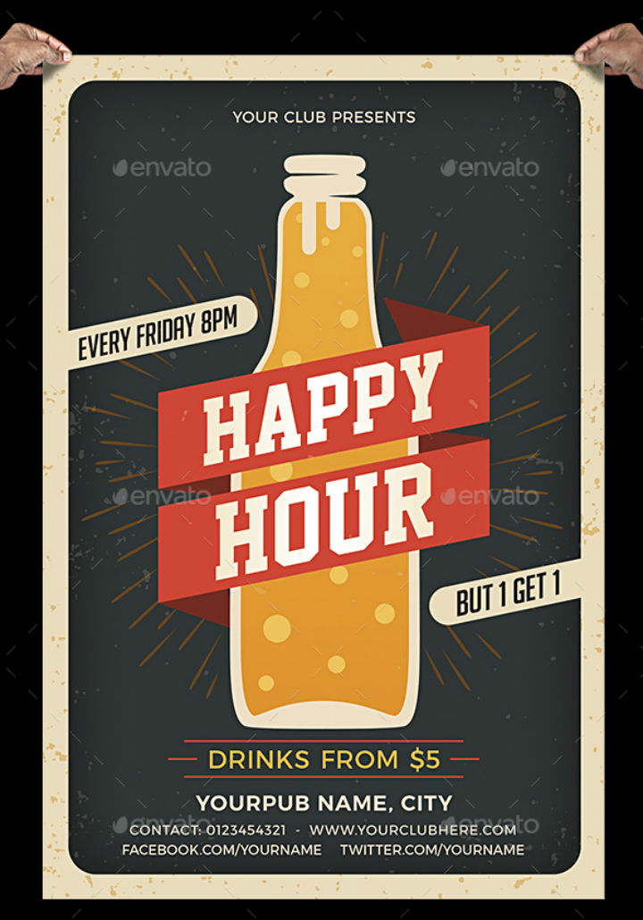 Happy Hour Menu 11 Free Templates In PSD AI