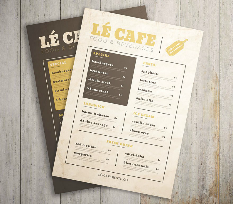 Pasta Menu - 15+ Free Templates in PSD, AI